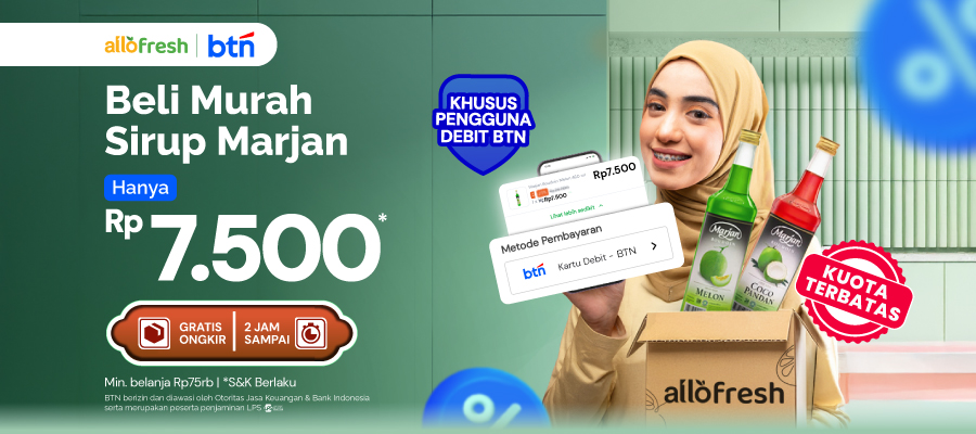 Sirup Marjan Hanya Rp7.500 di AlloFresh X BTN - Allofresh Blog