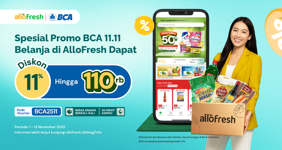 Spesial Promo BCA 11.11 Diskon Hingga 110 Ribu - Allofresh Blog